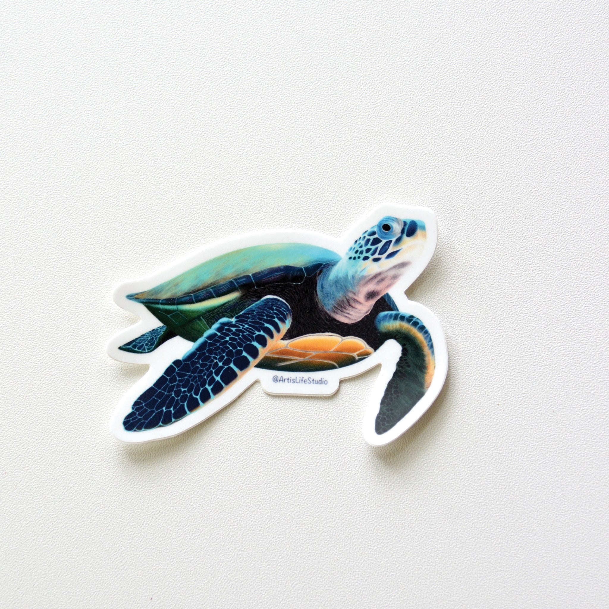 Painted Turtle Waterproof Vinyl Sticker – Art is Life Studio
