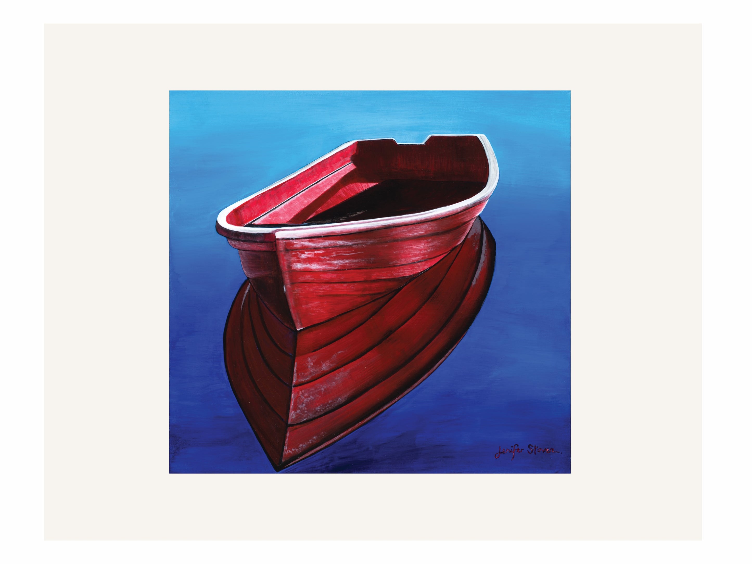 Red Boat Art Print Unframed – Art is Life Studio